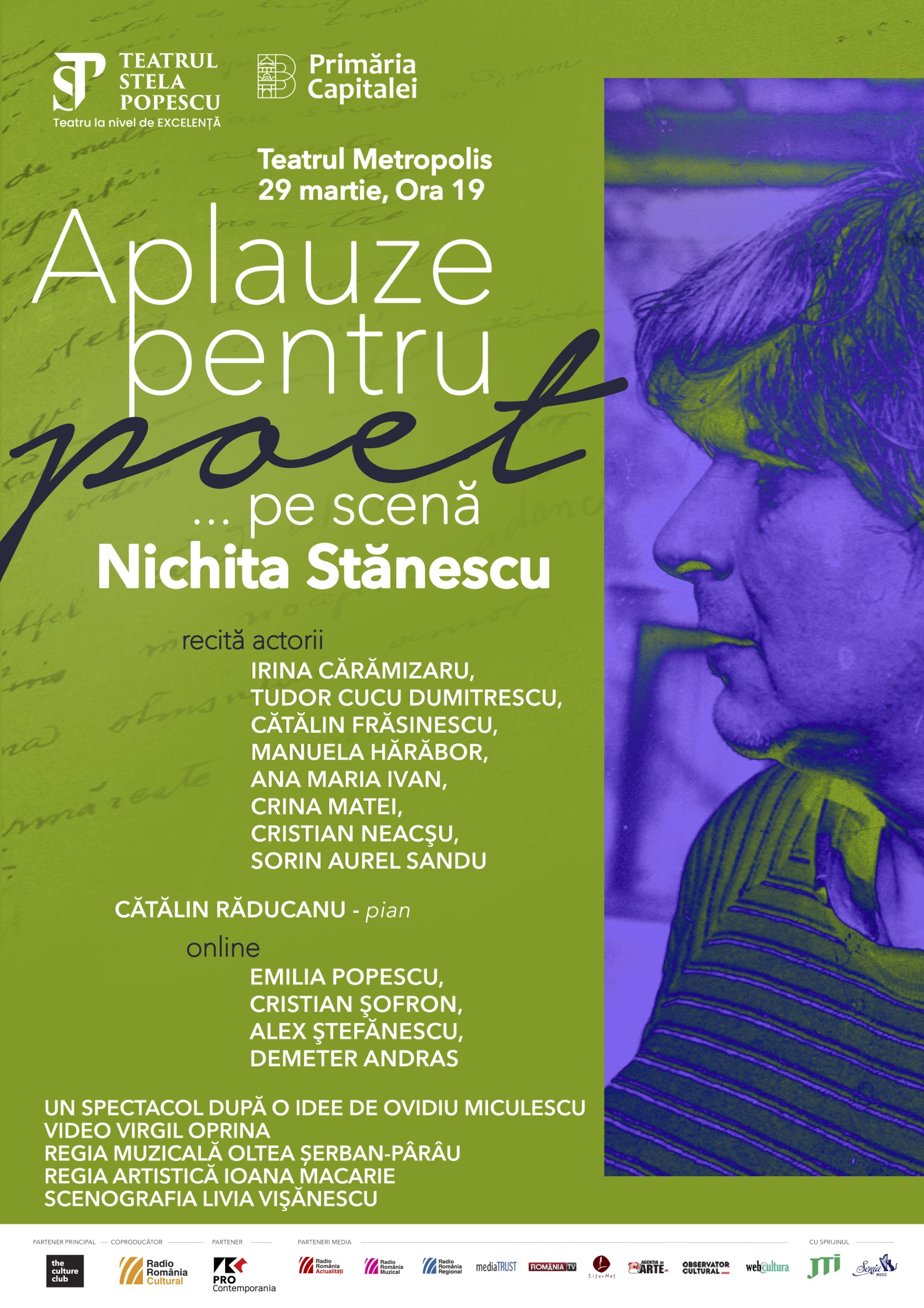 Bilete la APLAUZE pentru POET... pe scenă – Nichita Stănescu