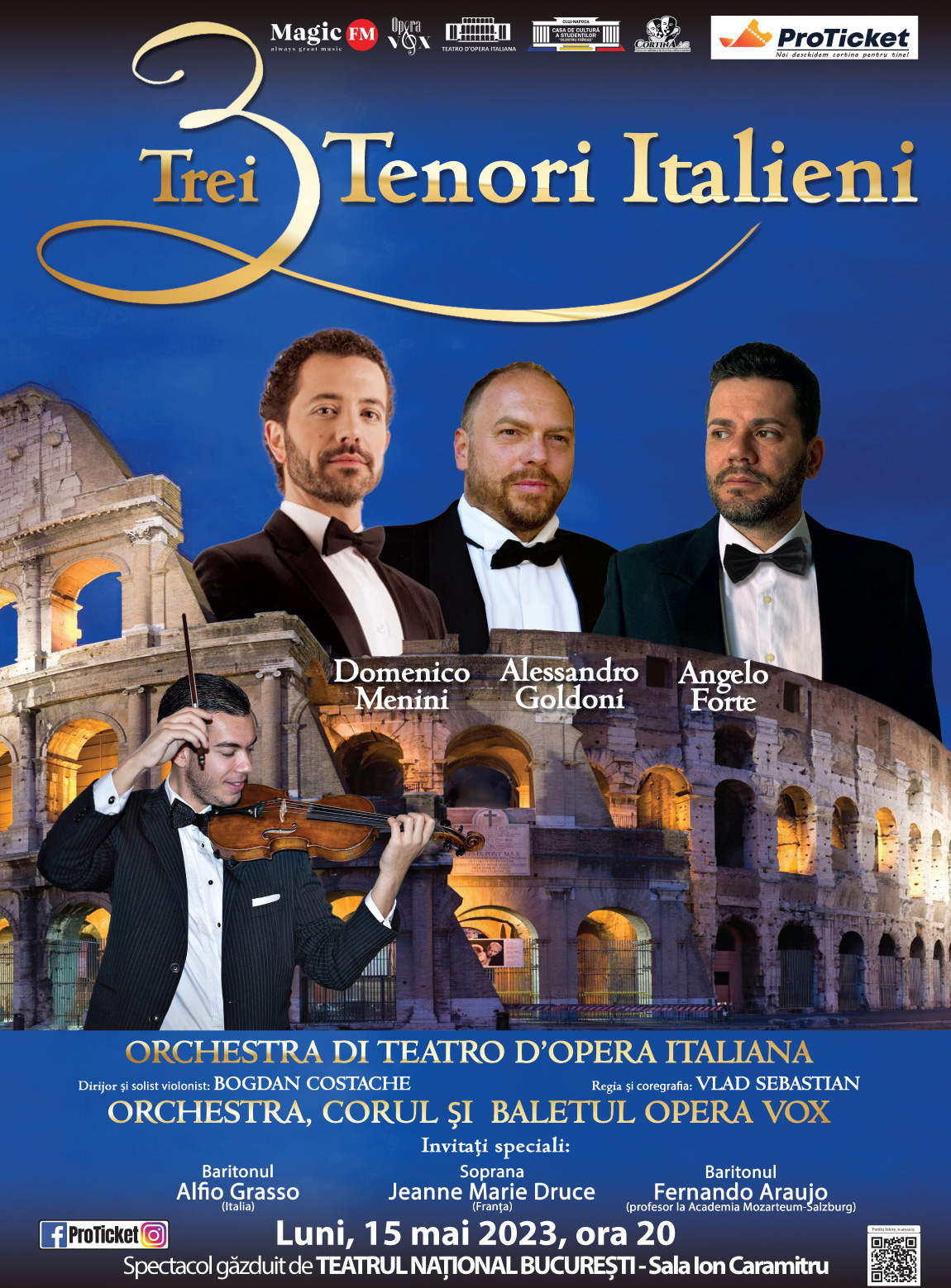 Bilete la Trei 3 Tenori Italieni